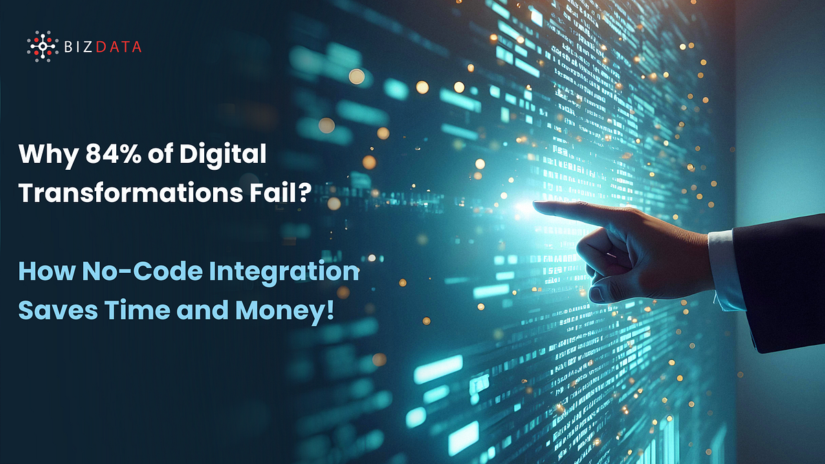 Why 84% of Digital Transformations Fail — How No-Code Integration Saves Time and Money! | by ...