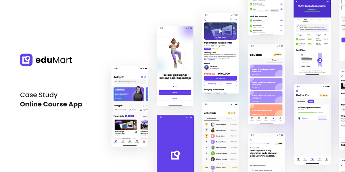 UI/UX Case Study | Edumart: Online Course App | by Amelia Qatrunnada ...