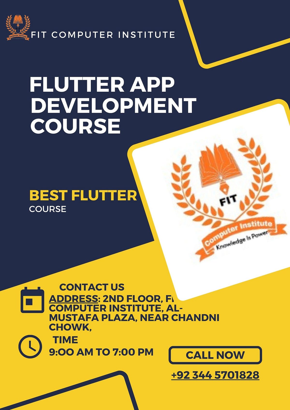 Best Flutter App Development Course From Fit Computer Institute Rawalpindi And Islamabad By Fit