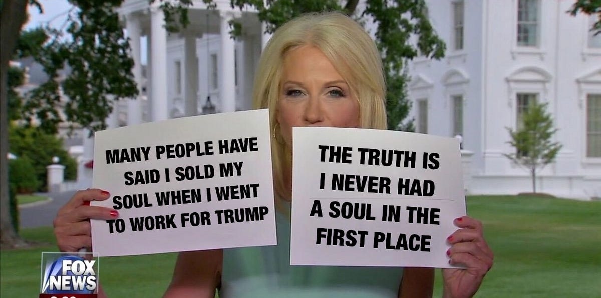 🎼 HOW DO YOU SOLVE A PROBLEM LIKE KELLYANNE? 🎶 Another Set of Memes by @JJManring | by ️ John J ...