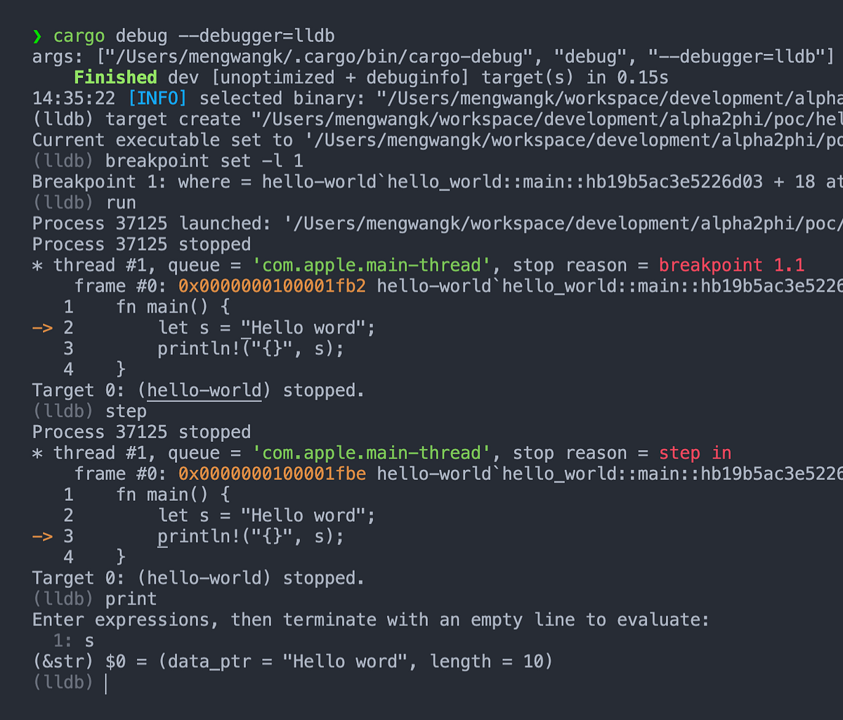 Debugging Rust Projects in VS Code and Terminal | by alpha2phi | Medium
