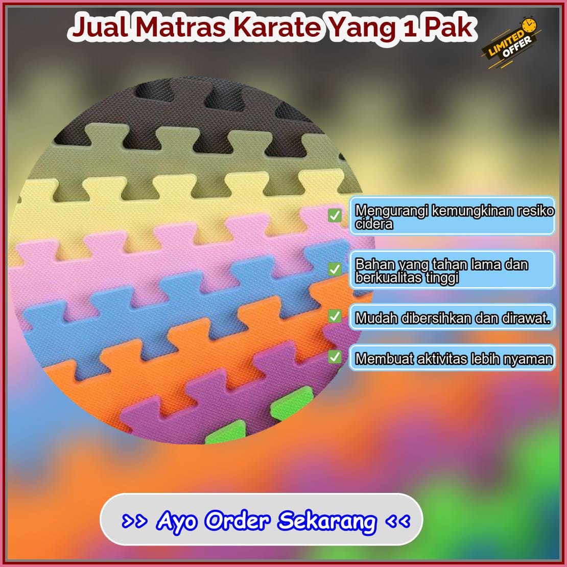 Jual Matras Karate Yang 1 Pak - Harga Matras Taekwondo - Medium