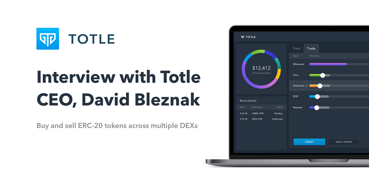 Interview with Totle CEO, David Bleznak | by Daily Bit | The Daily Bit ...