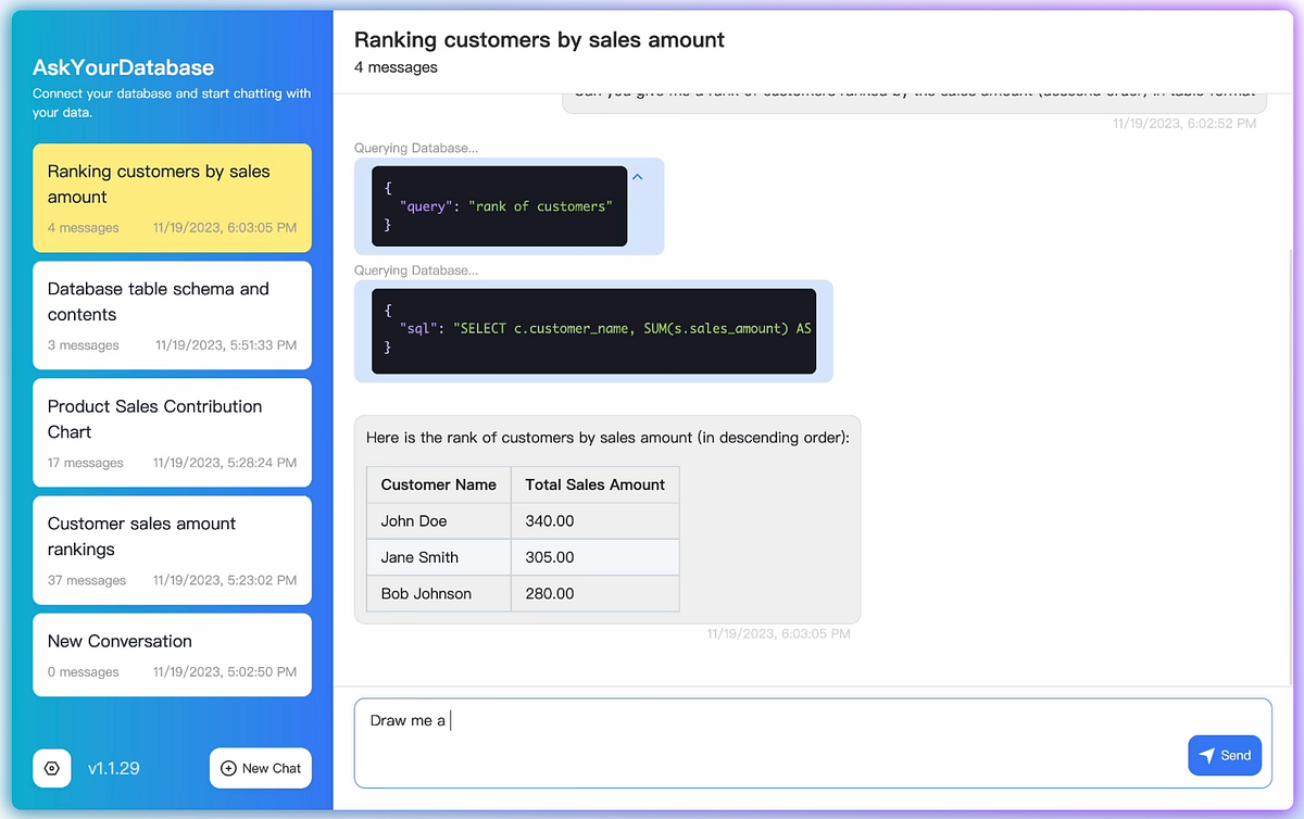Chat With Database Using Ai Chat With Databases Without Writing Sql By Sheldon Niu Medium