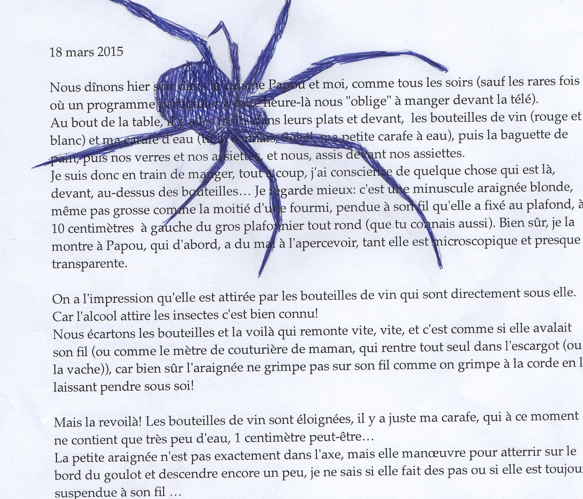 The minuscule spider. (First, my mom’s original in French… | by Marie ...