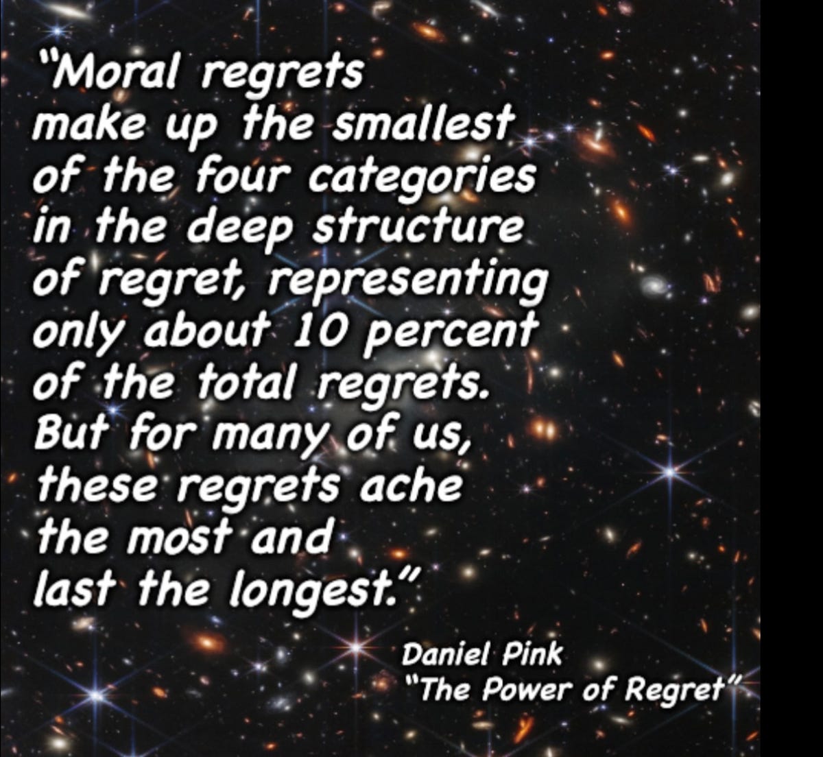 “Moral regrets make up the smallest of the four categories in the deep ...