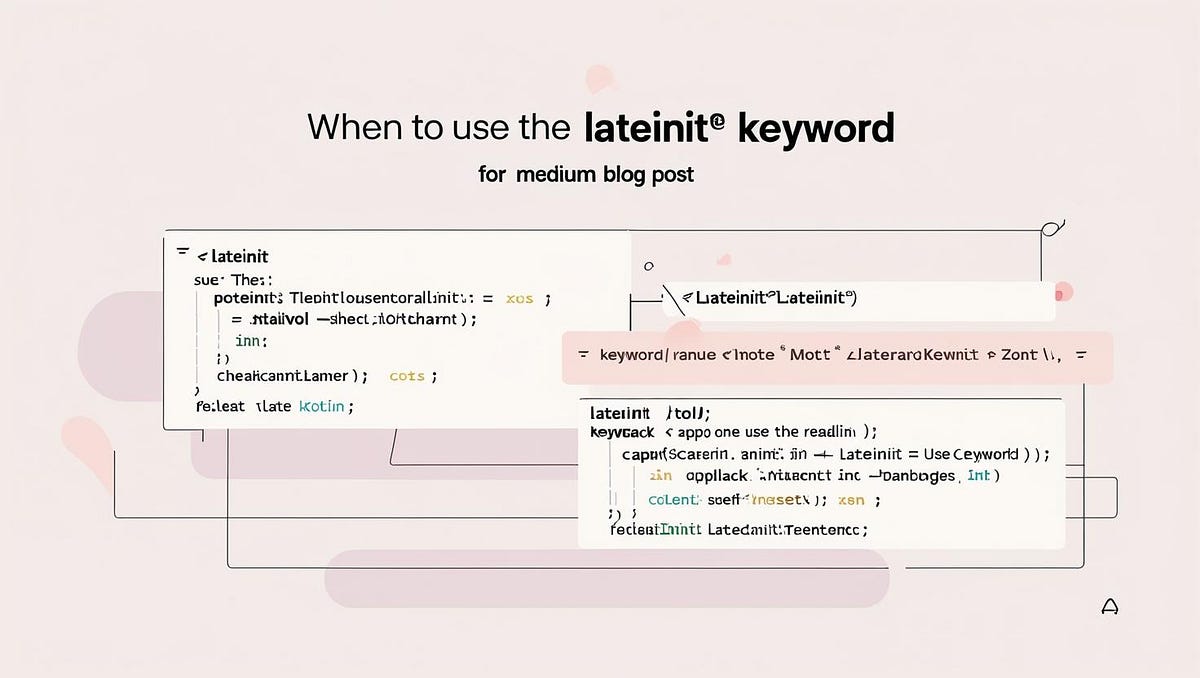 When to use lateinit keyword used in Kotlin? | by Abhinay | Stackademic
