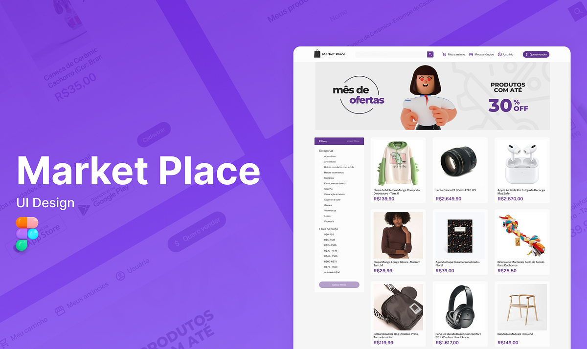 UI Design: Market Place. Dentro da Residência de Software da… | by 𝐀𝐧𝐚 ...