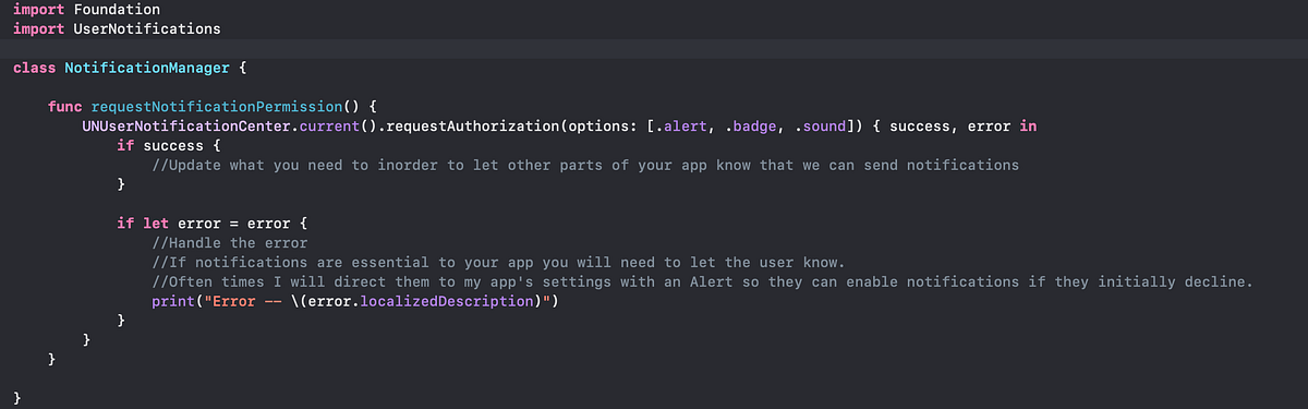 Local Notifications in Swift: Giving users control | by Connor Hammond | Medium