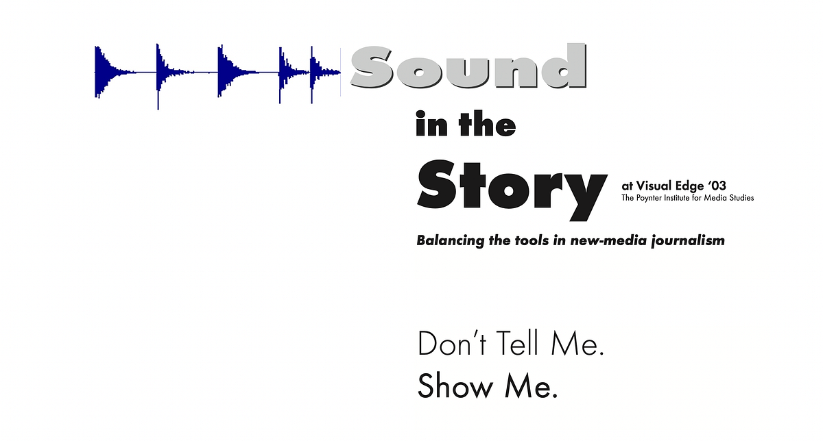 Blog #1 “Sound in the Story”. In my experience, sound is an essential ...