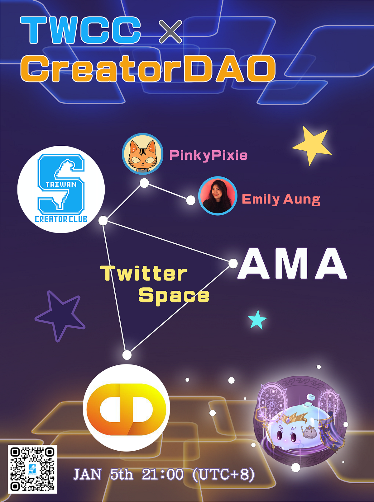 《TWCC》×《CreatorDAO》神秘夢幻史萊姆 NFT — 聯合AMA - TW The Sandbox Creator Club - Medium