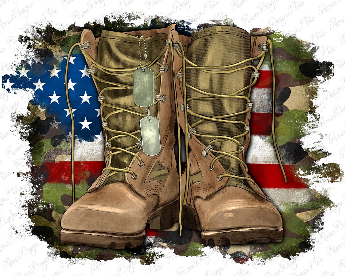 American flag with army boots png sublimation design download, USA army ...