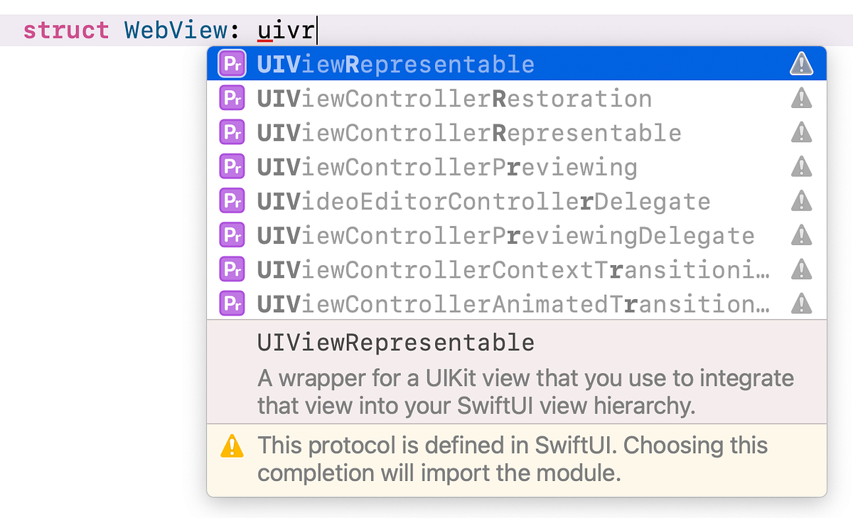 Xcode 13 更方便的自動完成(code completion) & 自動 import | by 彼得潘的 iOS App Neverland | 彼得潘的 Swift iOS App ...