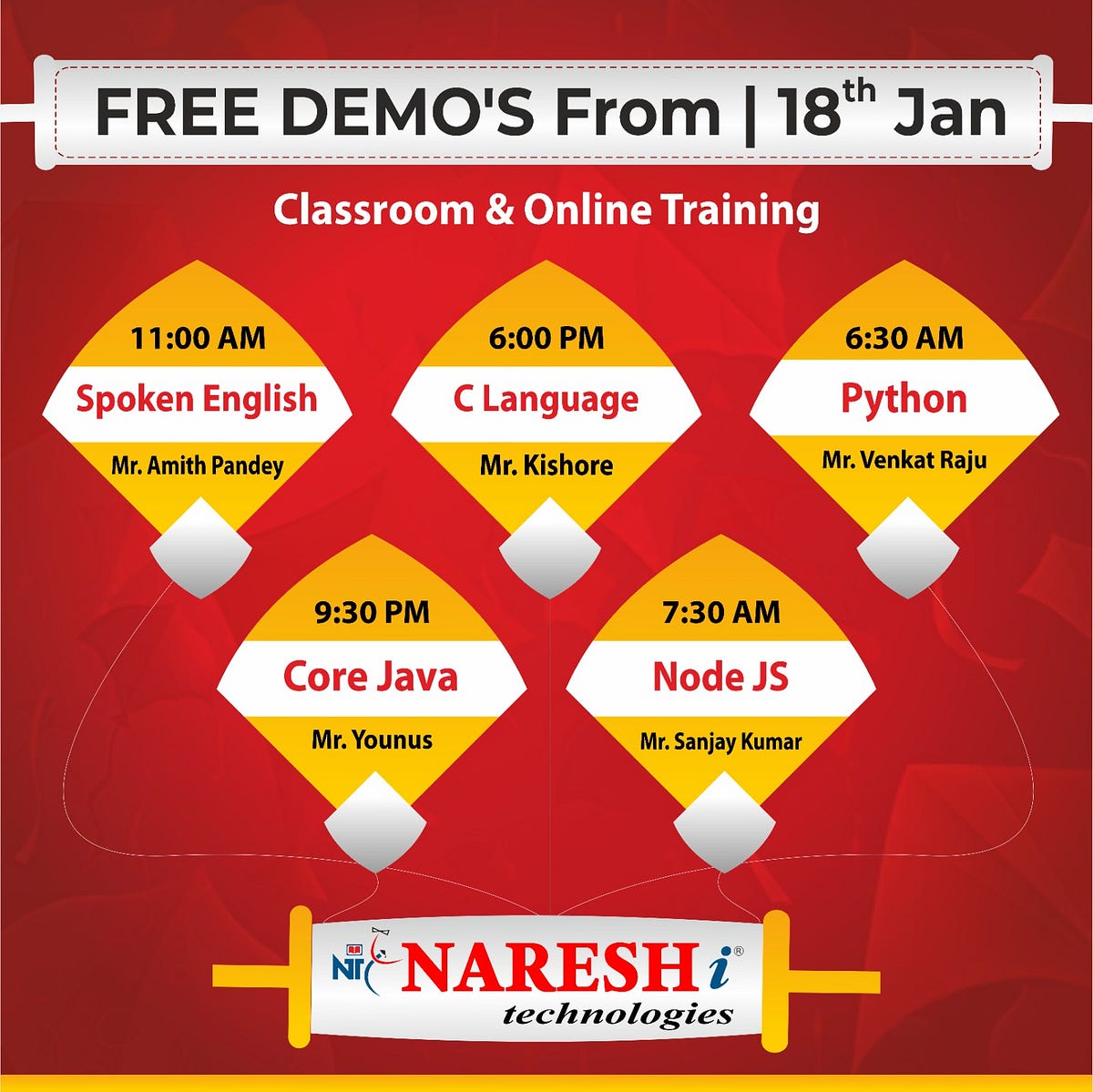 Attend Free Demo on 18 January 2024 — NareshIT - Avinash Nit - Medium