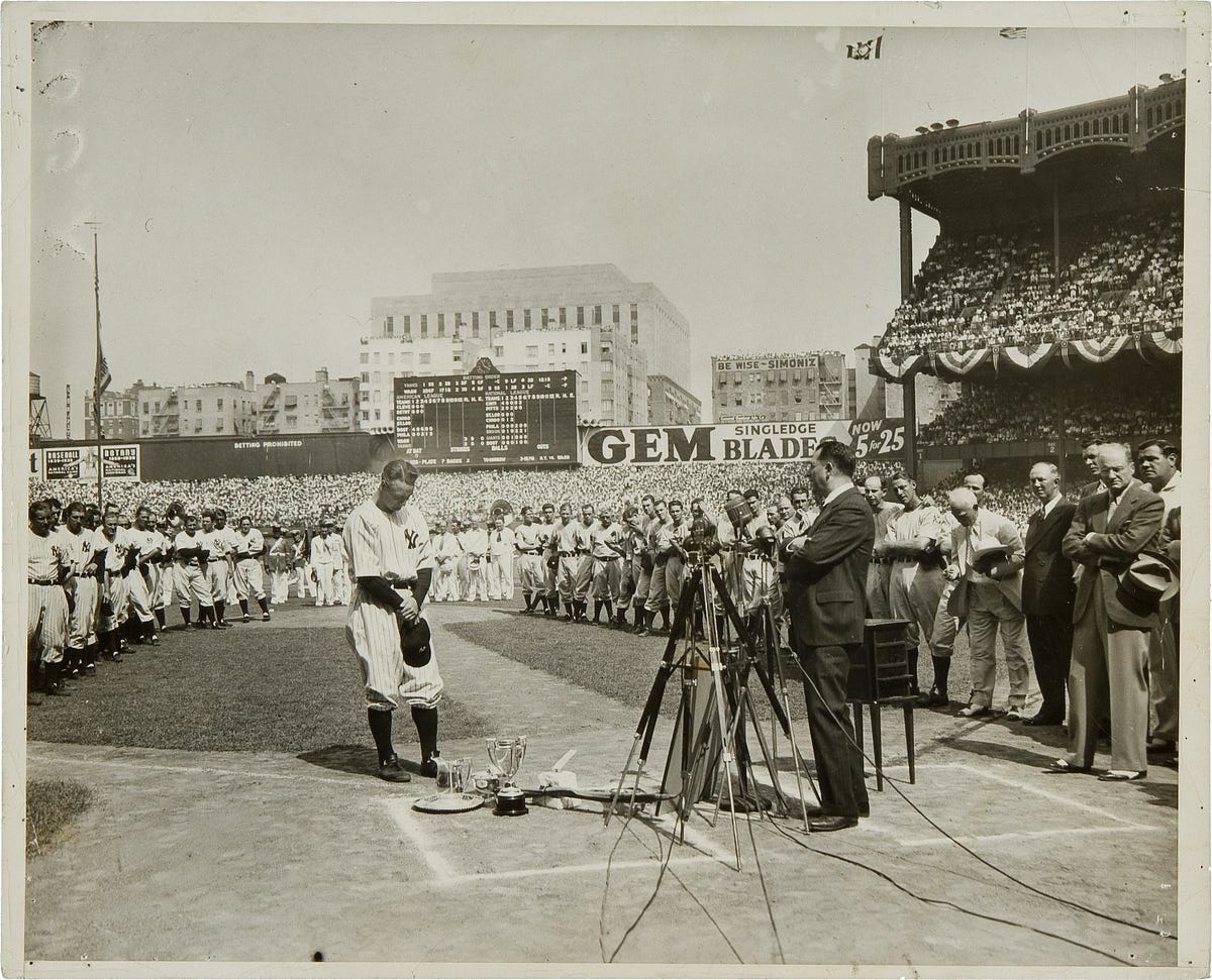 Lou Gehrig, 75 Years after the Speech | by John Thorn | Our Game