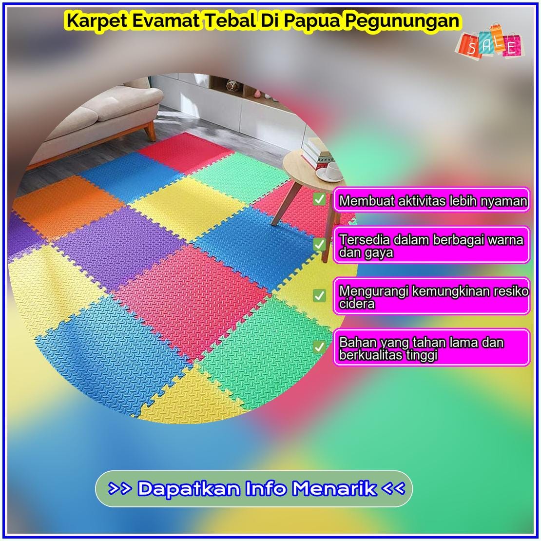 Karpet Evamat Tebal Di Papua Pegunungan - Eva Mat Tebal - Medium