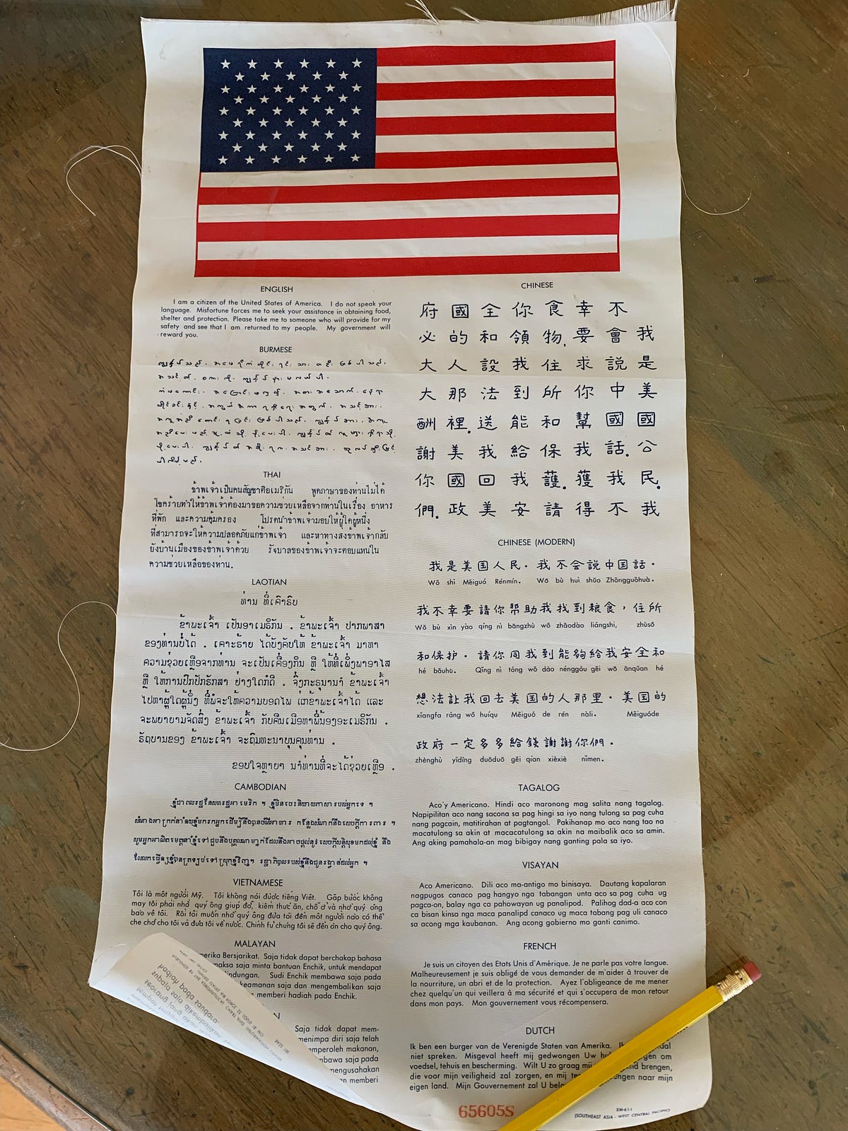 Blood Chit Brother. A precious bit of printed fabric links… | by Vivian ...