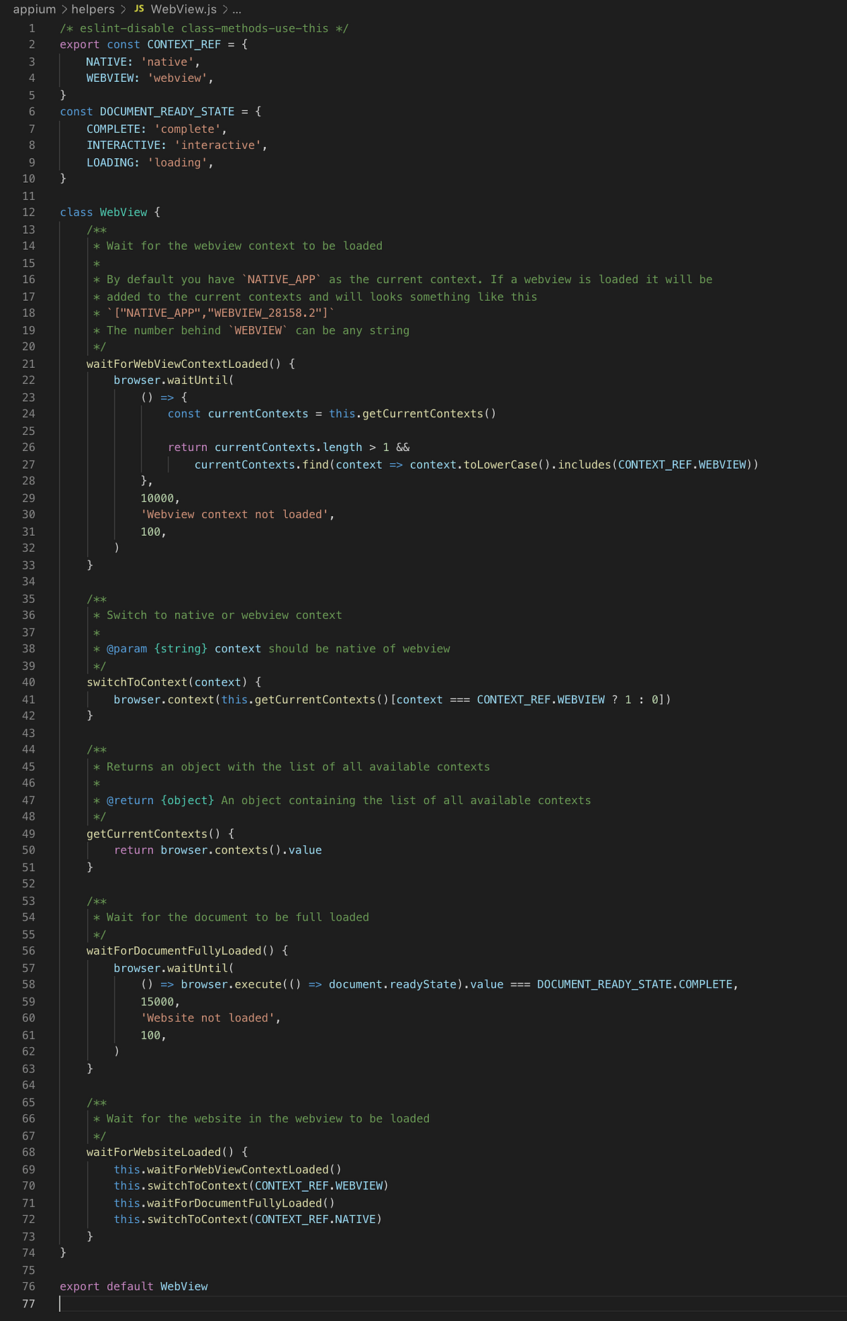Using Appium in WebView with webdriverio | by Liz Pantalone | Medium