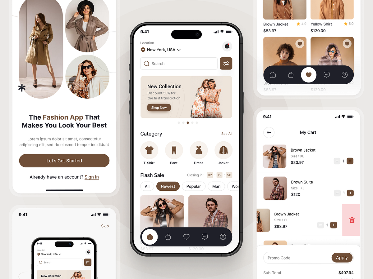 Clothing Store Mobile App UIUX Design | Figma | App Design ...