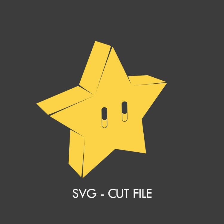 Super Mario Star — SVG Vector Cut file for decals, vinyl art and t ...