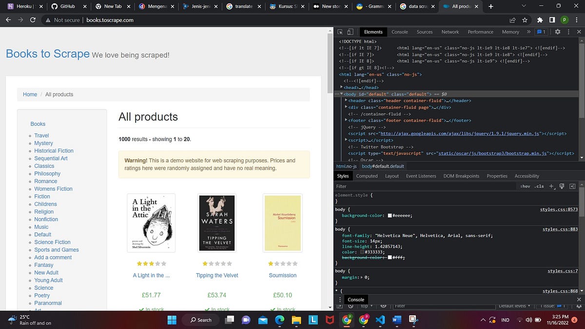 Example of data scraping with the python programming language | by ... Example of data scraping with the python programming language | by ...