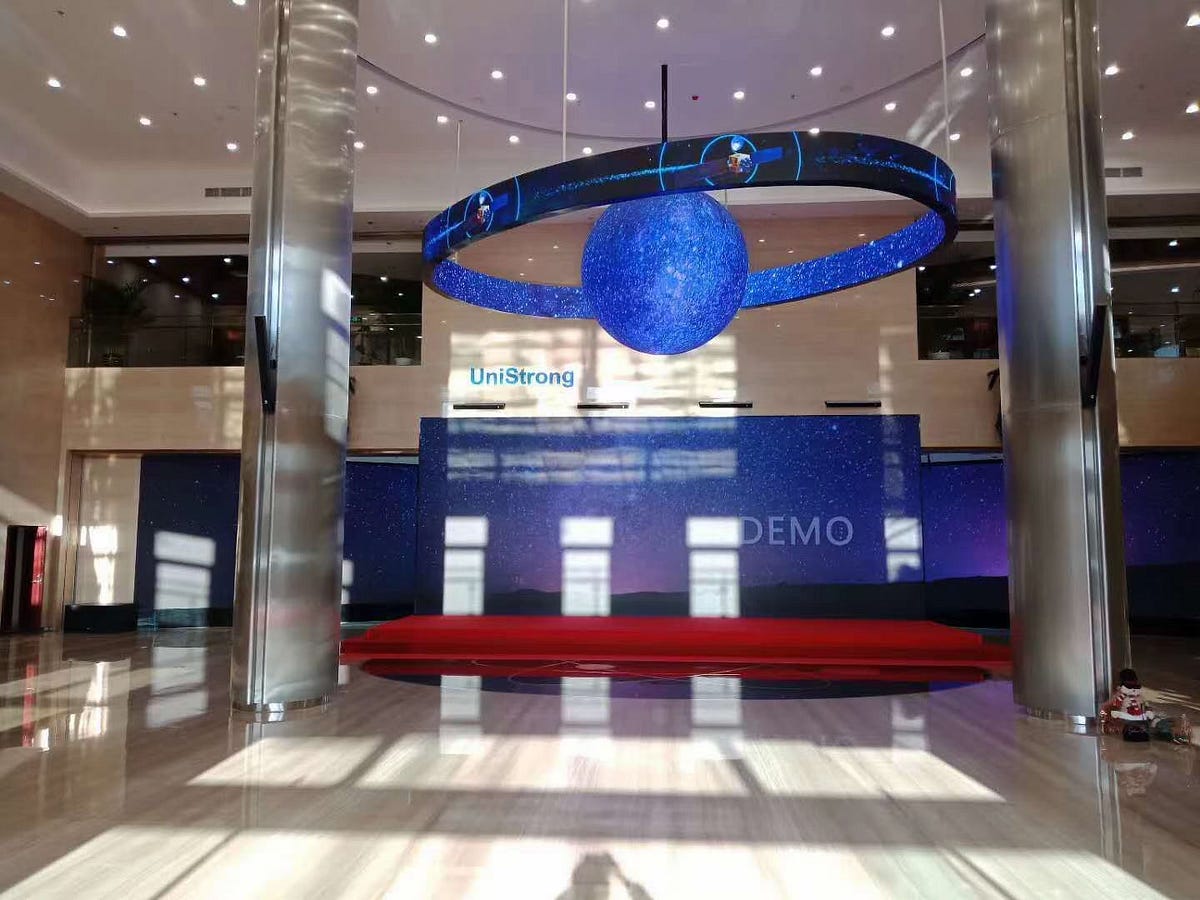 Four-folding LED screen CAVE or folding screen immersive space theater ...