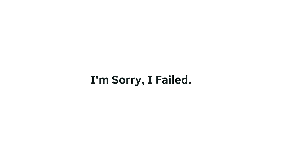 Episode 9: I’m Sorry, I Failed | by stAr⭐ | Medium