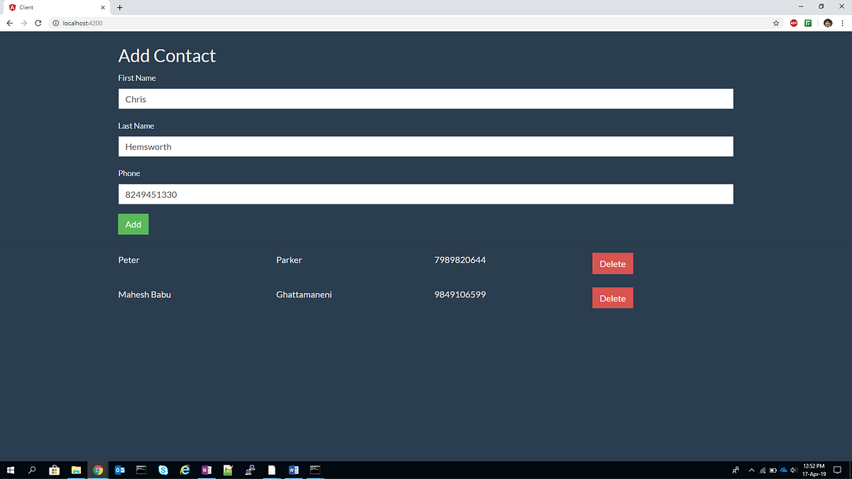 Building a Contact list Web App using MEAN Stack | by Tharun Raj Soma | Medium