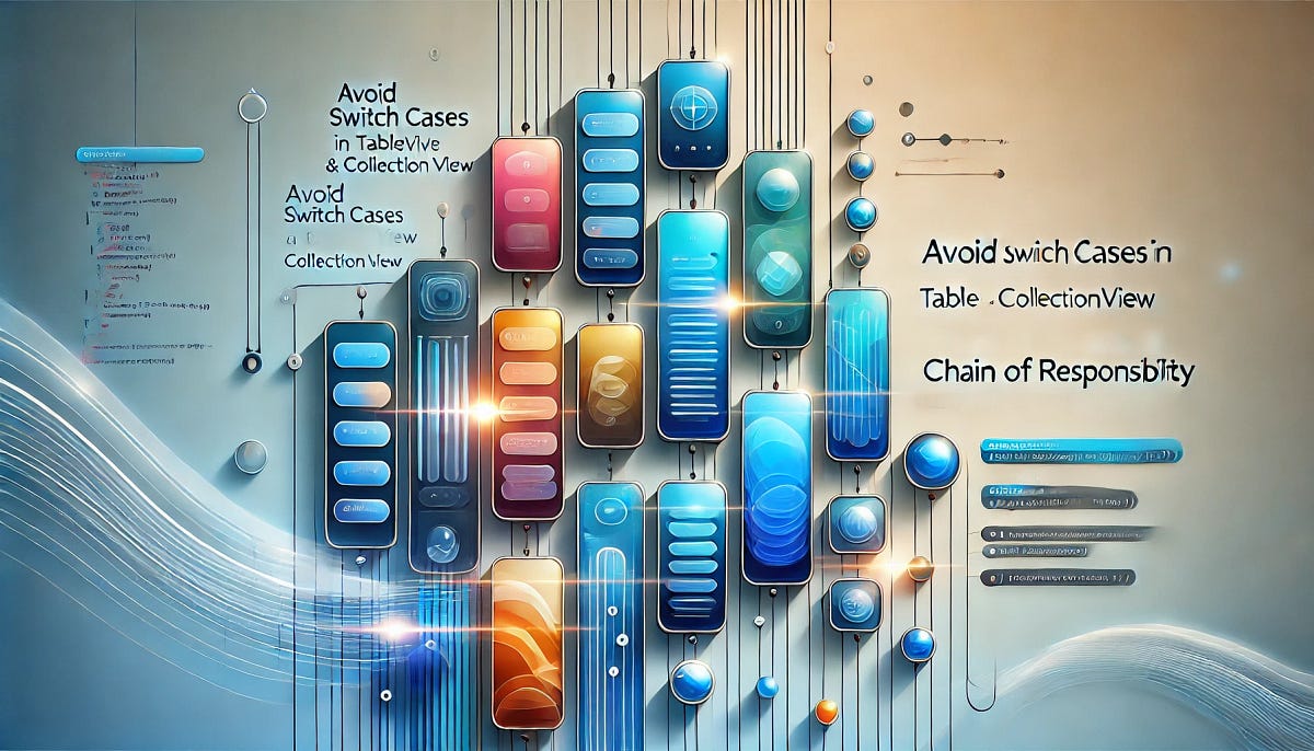 Avoid Switch Cases In TableView And Collection View(Part 2) — Chain Of ...
