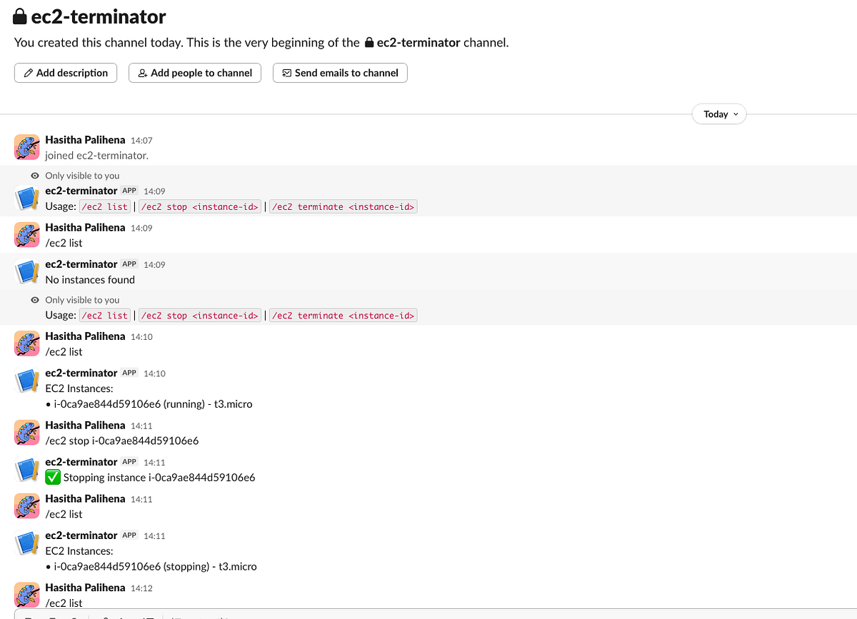 Build a Slack Bot to Manage AWS EC2 Instances with Lambda and CloudFormation | by Hasitha ...