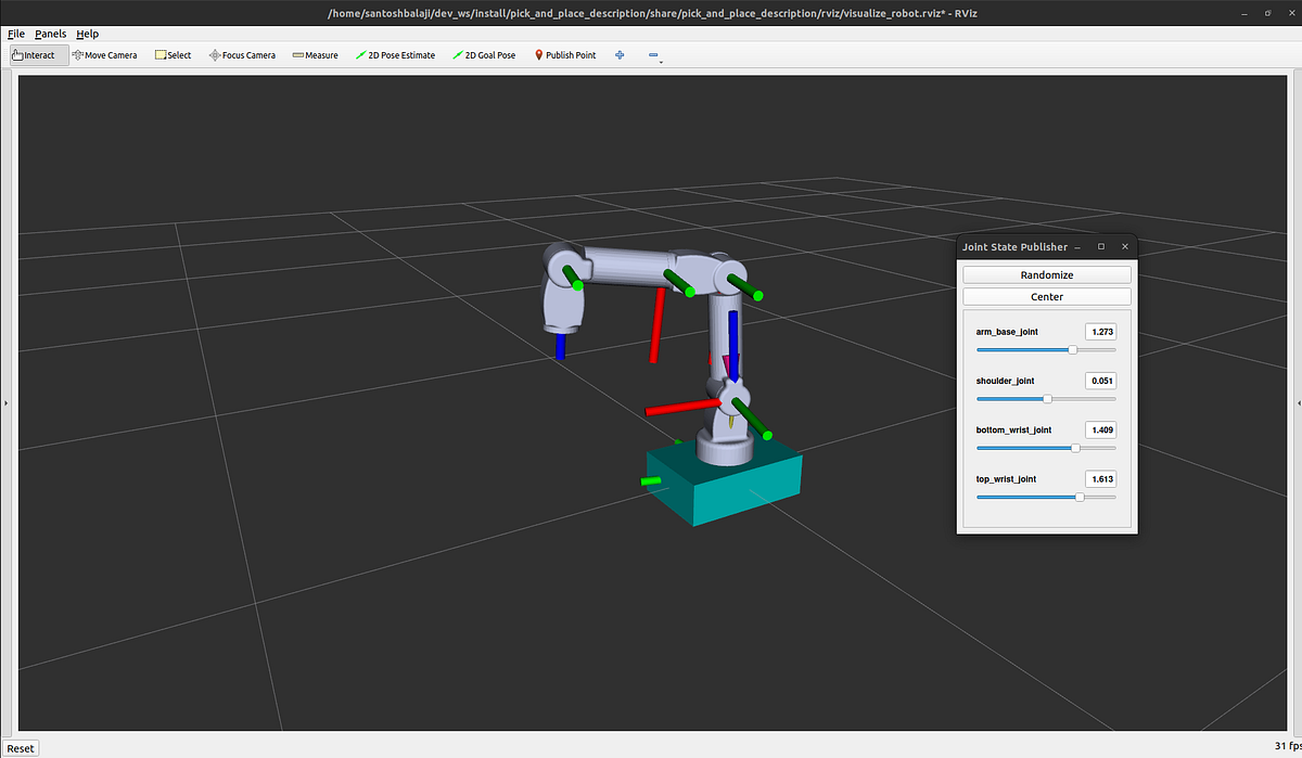 Manipulation with MoveIt2 — Visualizing robot arm in simulation — 1 | by Santosh Balaji Selvaraj ...