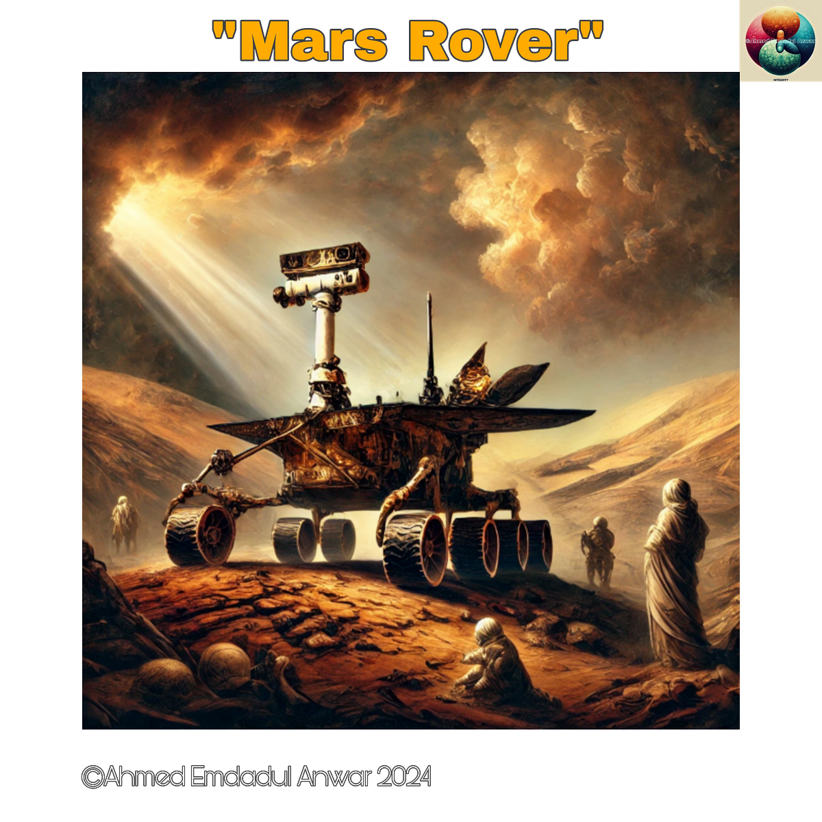 🌐☮️ "Baroque Mars Rover" Painting of a Mars rover, inspired by the ...