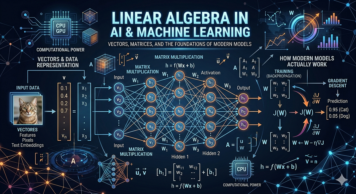 Linear Algebra in AI & Machine Learning: Vectors, Matrices, and How ...