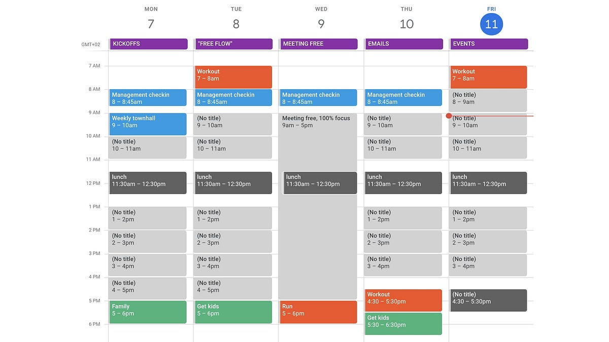 Here Is the Exact Time Blocking Template My Millionaire CEO Uses to ...