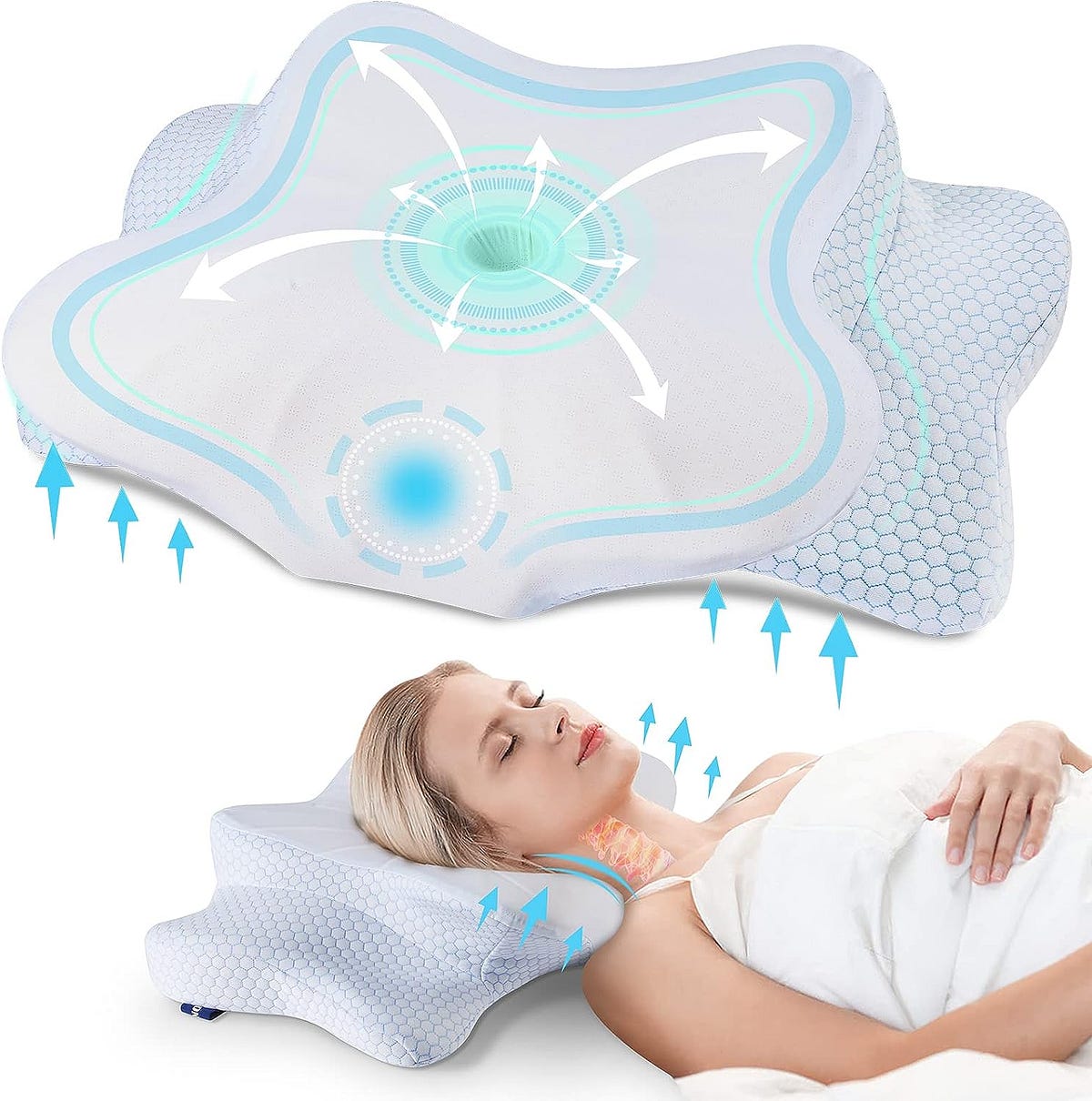 “Experience Blissful Sleep with DONAMA Cervical Pillow: Memory Foam ...