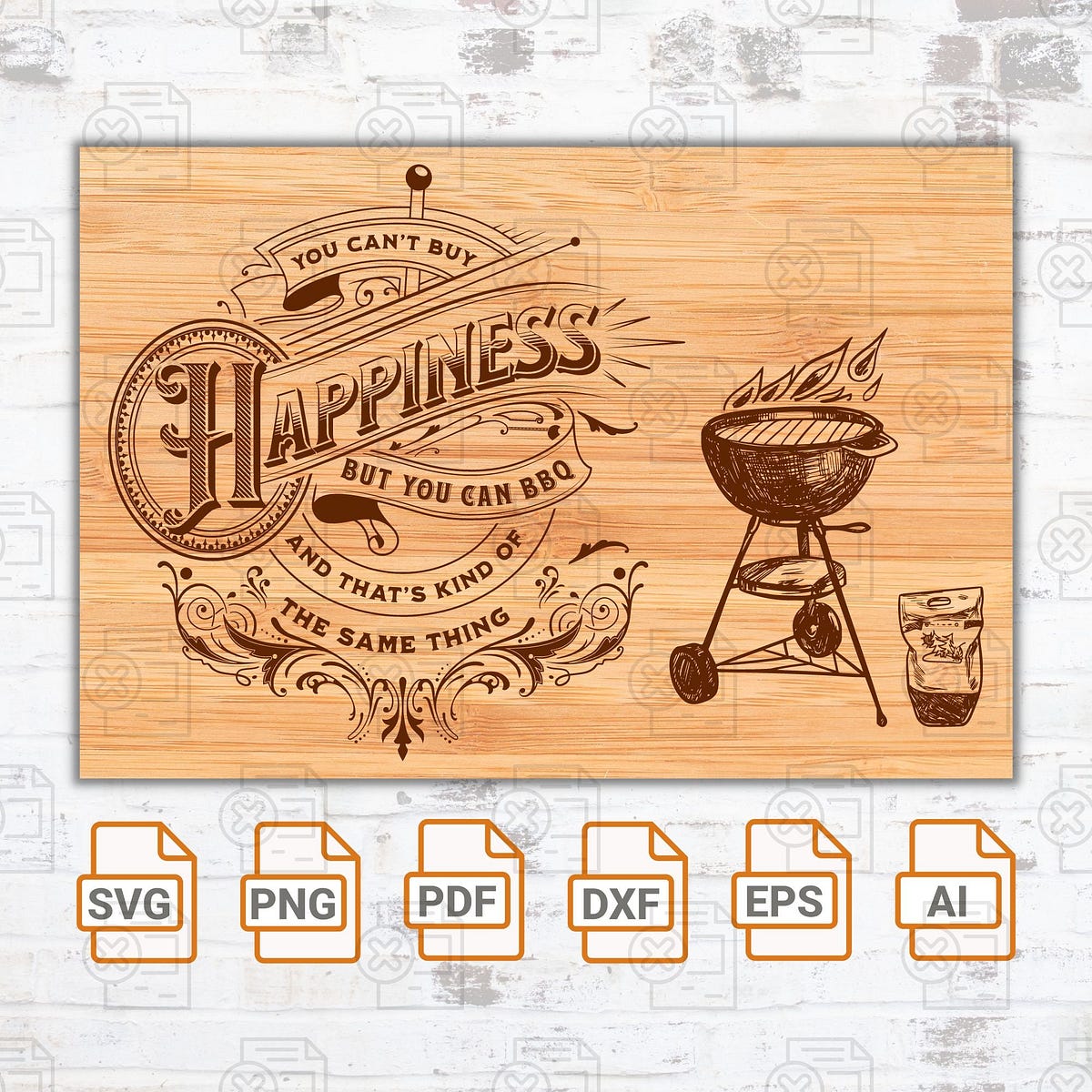 You can’t buy happiness but can buy bbq svg file| Grillmaster| Cutting ...