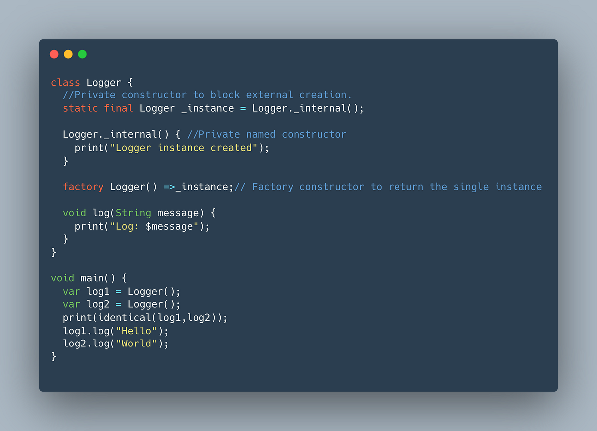 Mastering Factory Constructors In Dart A Guide To Singleton Patterns