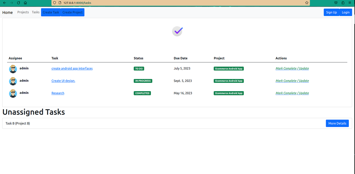 Build a Project Management System in Django (Part 2) | by Esther Vaati | Level Up Coding