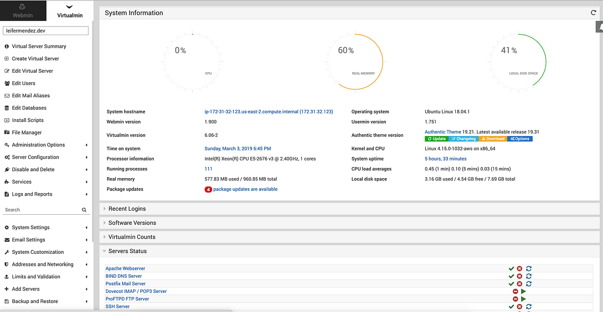 ¿Como instalar Virtualmin, y no morir en el intento? | by Leifer Mendez ...