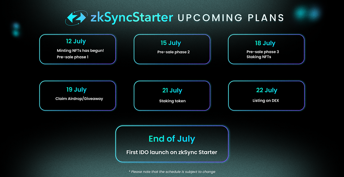🔔🔔🔔ZkSync Starter’s Upcoming Plans🔔🔔🔔 | by zkSync Starter | Jul, 2023 | Medium