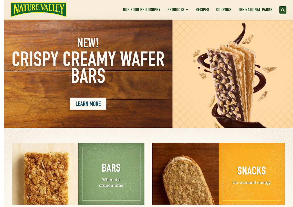 Nature Valley Website’s UX Analysis: How Do They Position Nature? | by ...