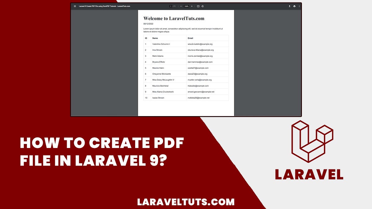 How to Create PDF File in Laravel 9? | by LaravelTuts | Medium