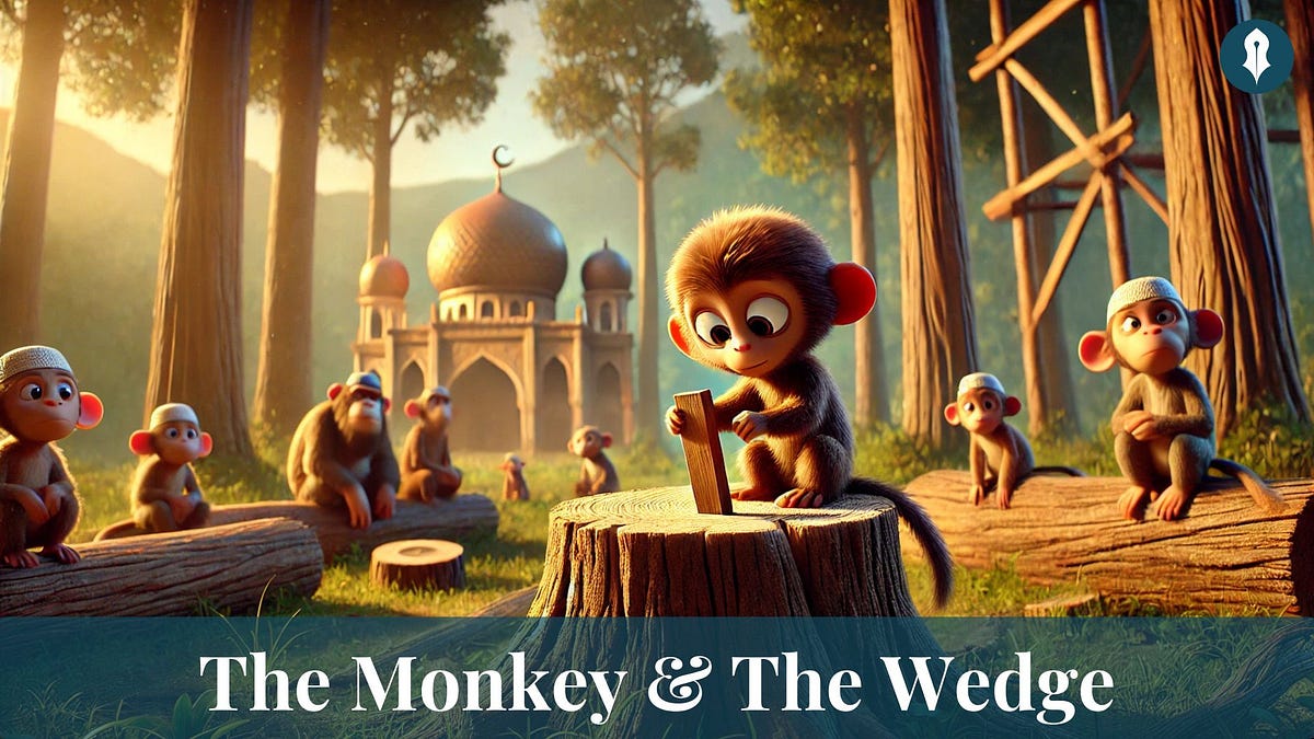 The Monkey & The Wedge. In a forest near a bustling village… | by ...
