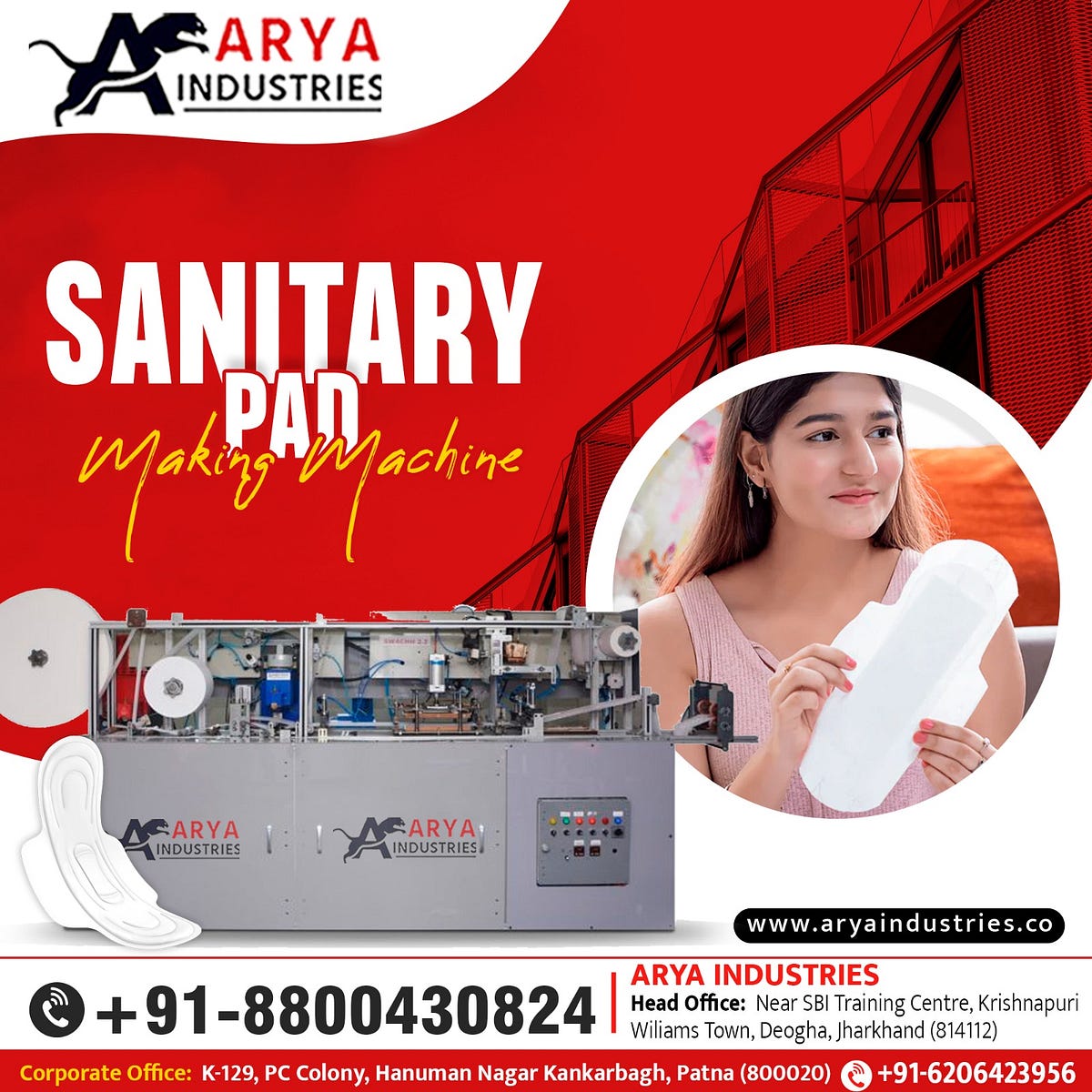 Sanitary Pads Machines in Patna: Arya Industries | by Aryaindus | Jul ...