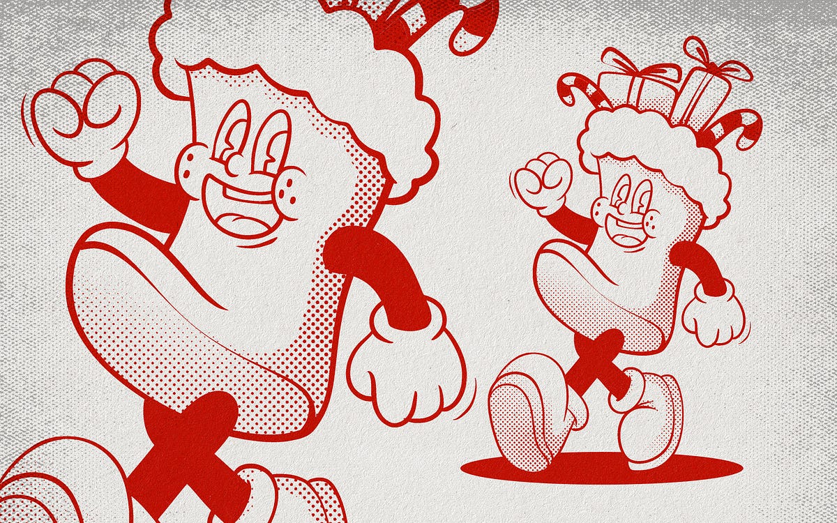 Christmas Gifts in Vintage Cartoon: Celebrating Uniqueness with a ...