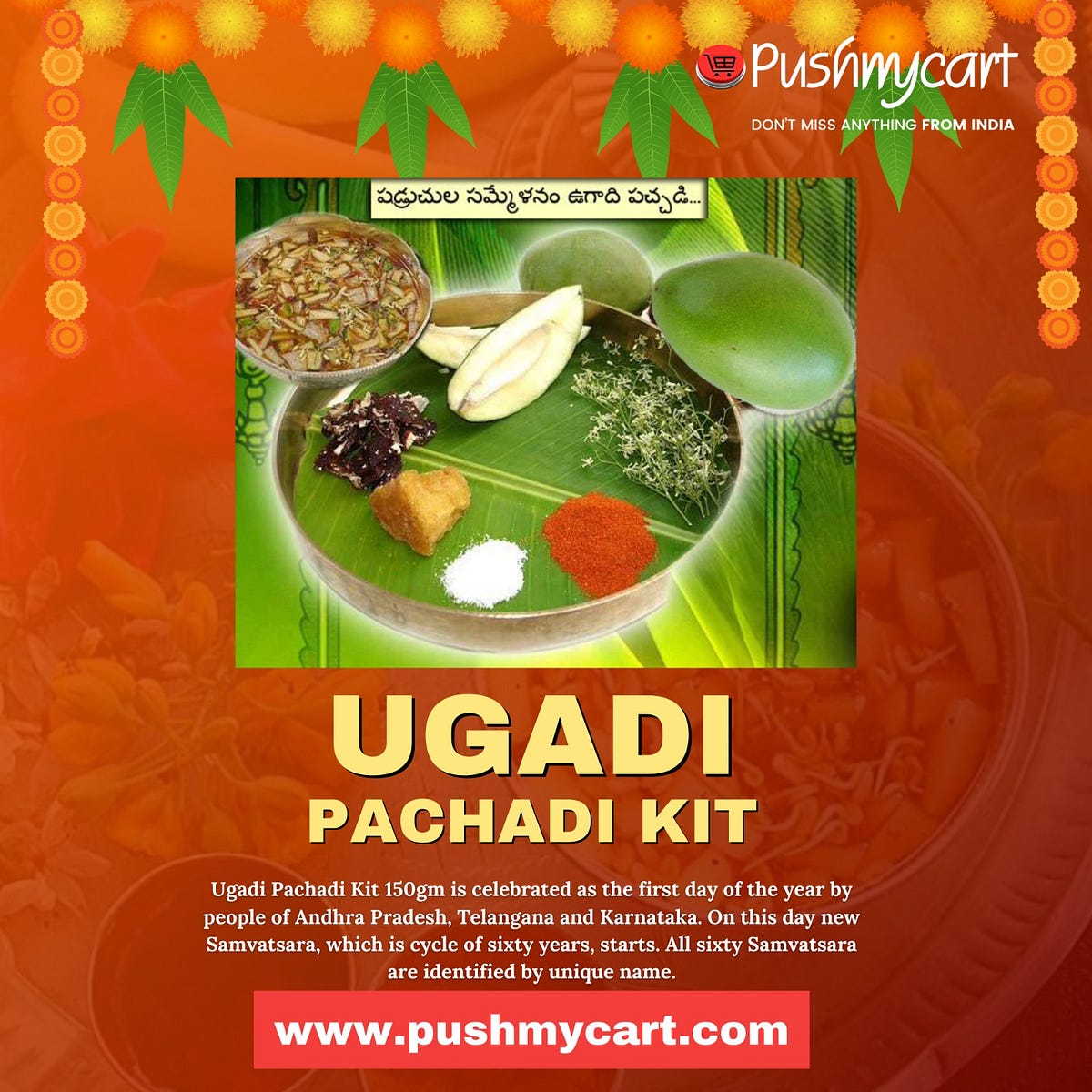 link to order)” https://pushmycart.com/.../ugadi-pachadi-kit-delivery ...