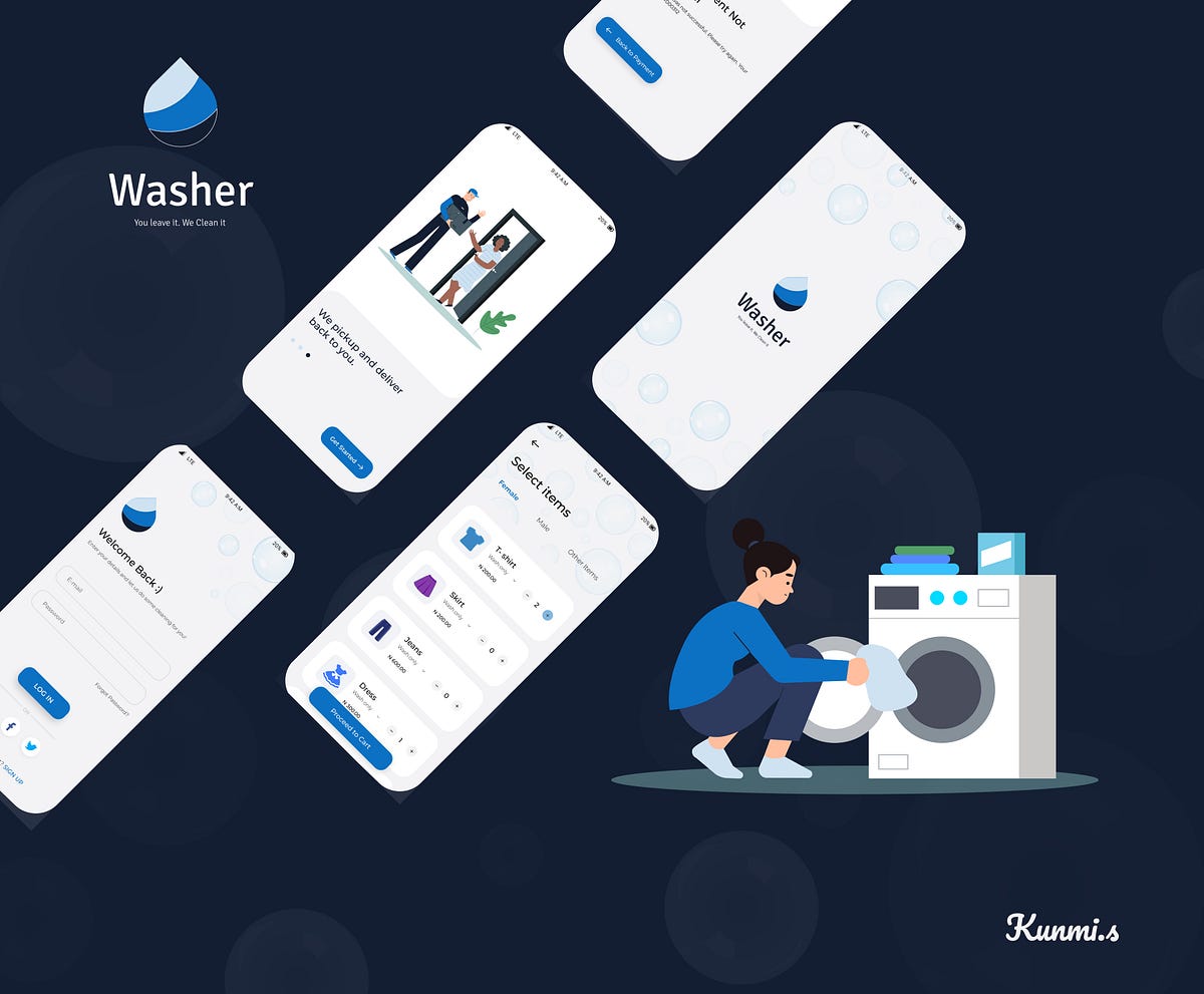 Washer App- A UIUX Case Study. Overview | by Bukunmi Shonde | Medium