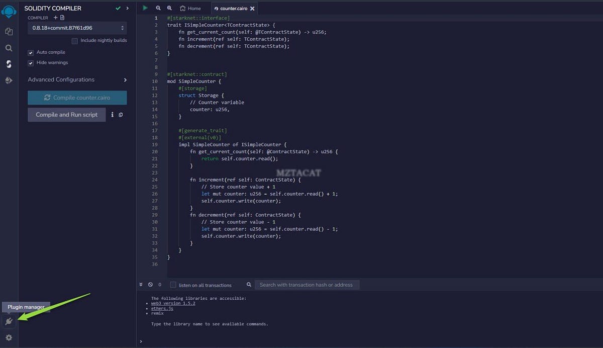Cont.. Let make this simple Remix.ethereum.org/ argent x or braavos Here you are you have ...