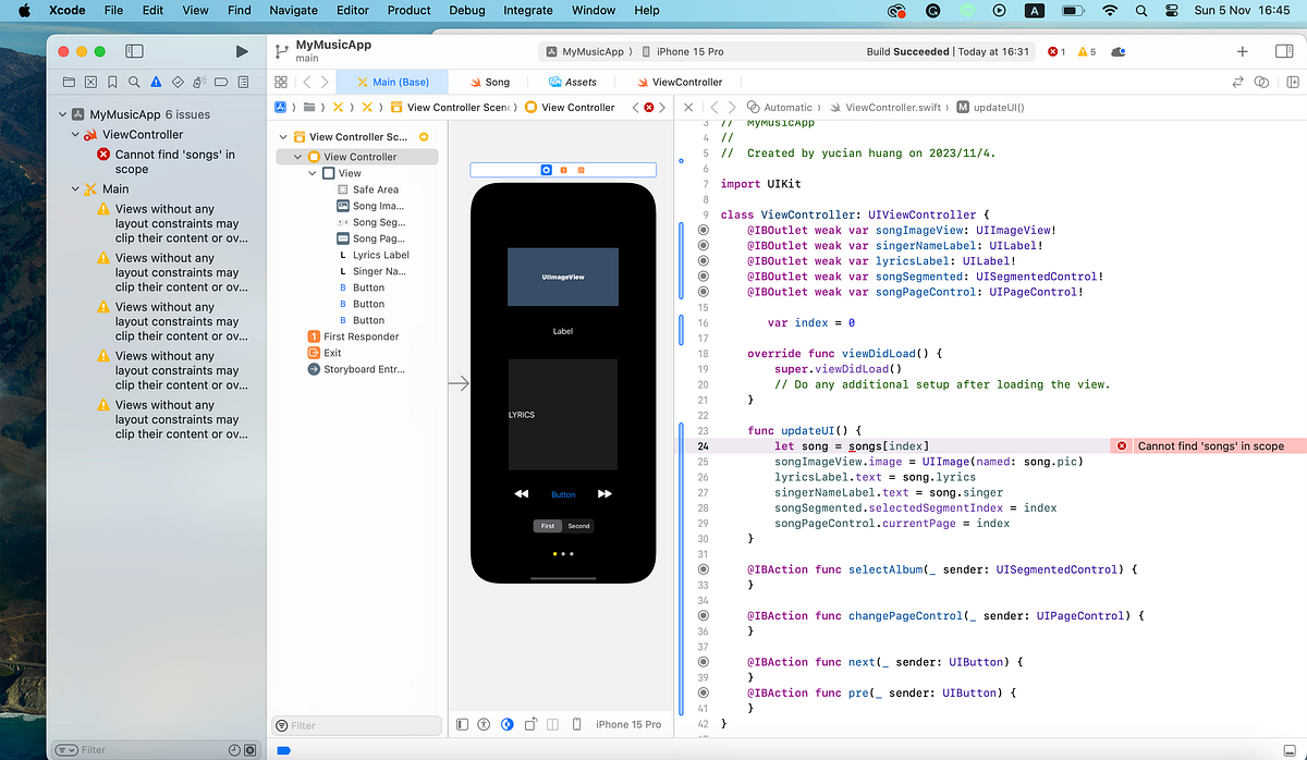 Music App. Library components: 1. ImageView 2… | by Janus | 彼得潘的 Swift iOS App 開發教室 | Nov, 2023 ...