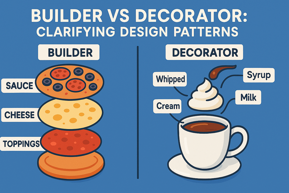 Builder Pattern Vs Decorator Pattern Simplifying Design Patterns With Real World Examples By 